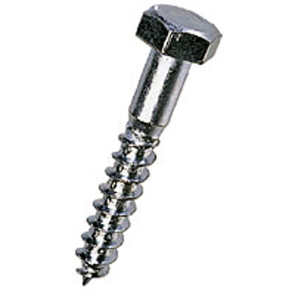 Zeskant houtdraadbout DIN 571 Elvz - 7x140 mm | BUS - Industrial Tools